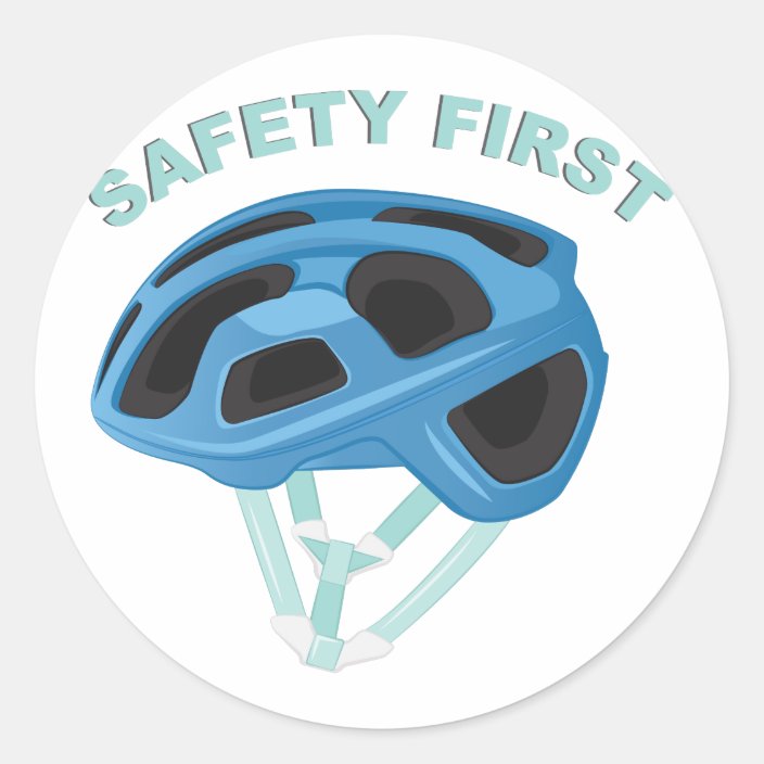 Safety First Classic Round Sticker | Zazzle