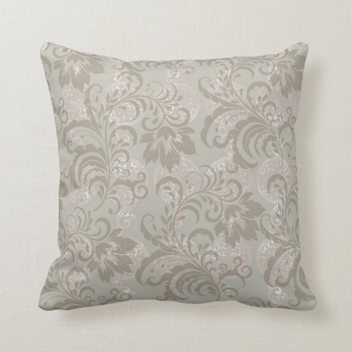 Sage Green Floral Pattern Cushion | Zazzle.co.uk