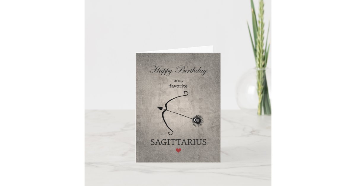 Sagittarius Astrology Zodiac Sign Happy Birthday Card | Zazzle