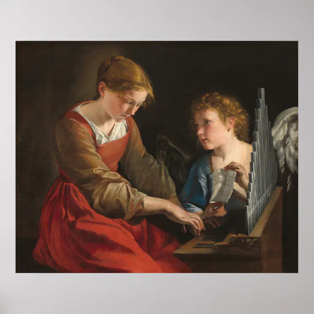 Saint Cecilia - Orazio Gentileschi Fine Art Poster | Zazzle