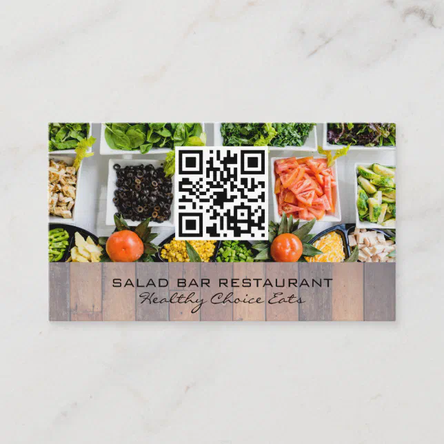 Salad Bar | Culinary | QR Code Business Card | Zazzle