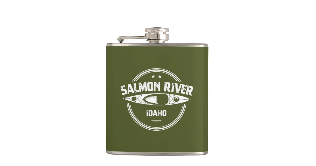 Salmon River Idaho Hip Flask | Zazzle