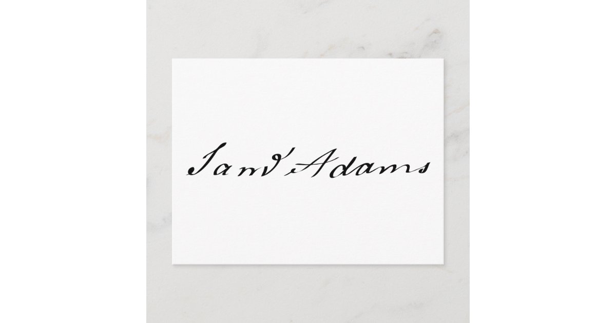 Sam Adams Signature Postcard | Zazzle