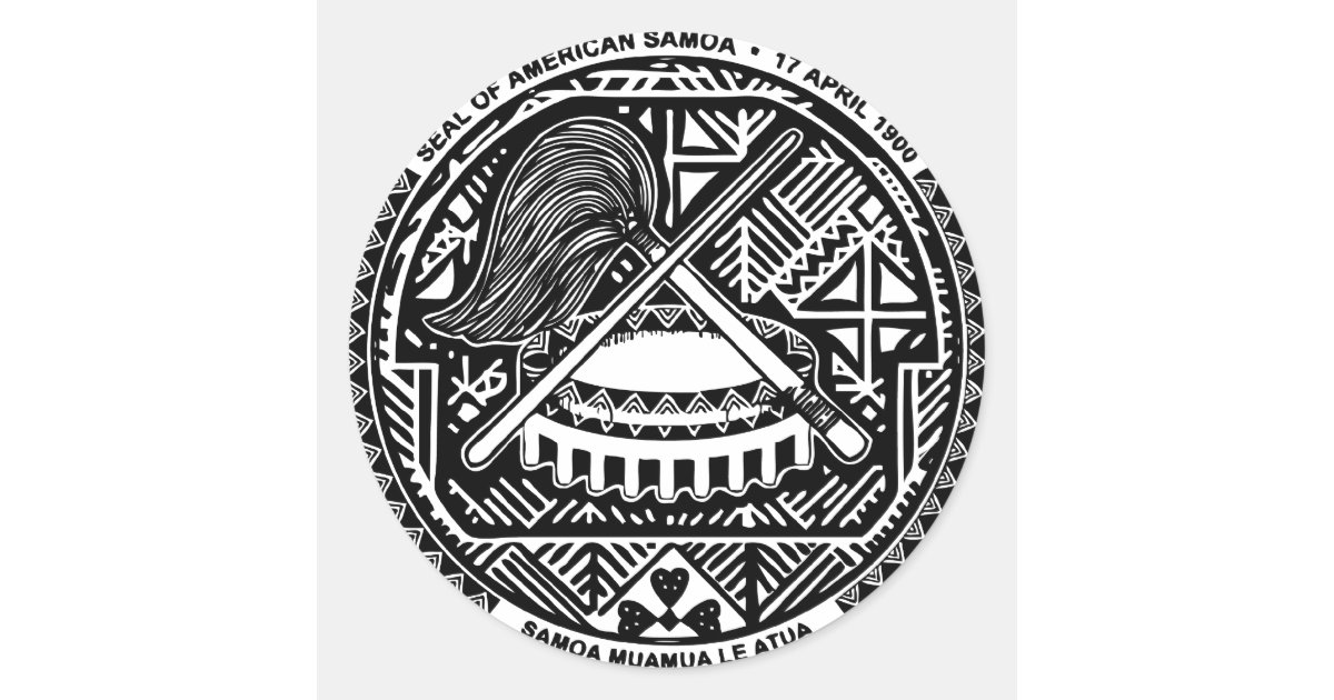 SAMOA CLASSIC ROUND STICKER | Zazzle