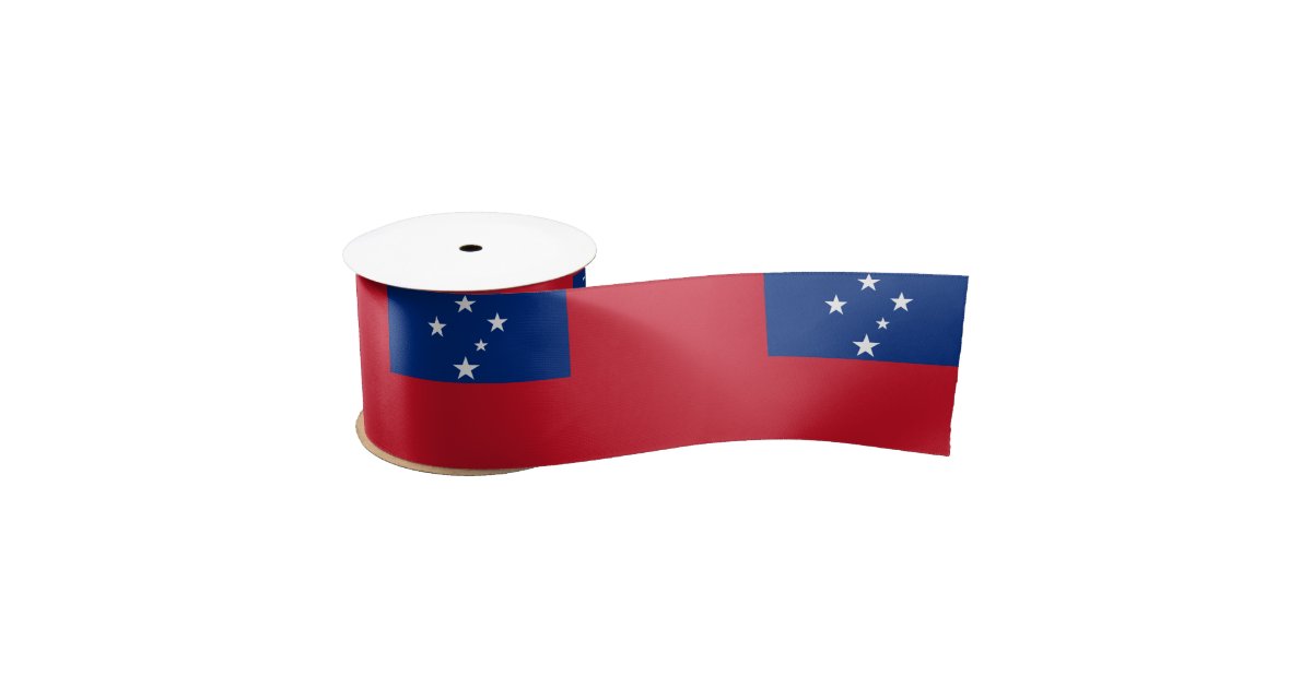Samoan Flag & Samoa travel, holiday/sports Satin Ribbon | Zazzle