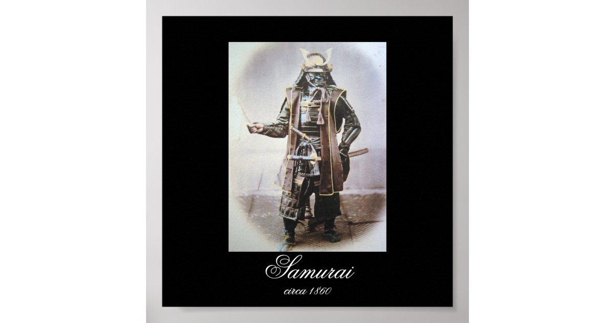 Samurai in Armour circa 1860 (Photo) Poster | Zazzle