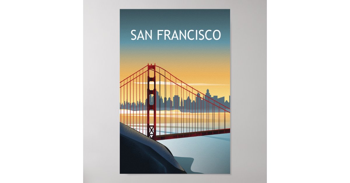 San francisco california Golden Gate Poster | Zazzle