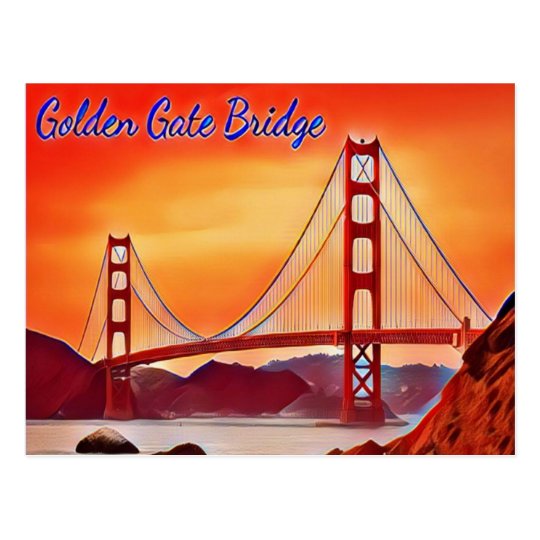 San Francisco Golden Gate Bridge Postcard | Zazzle.co.uk