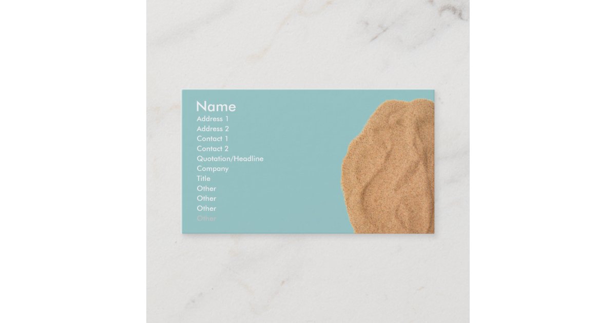 Sand Business Card | Zazzle.co.uk