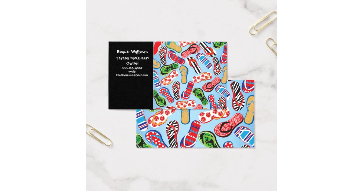 Sandal Flip Flop Business Cards Zazzle co uk Sandal Flip Flop Business Cards Zazzle co uk