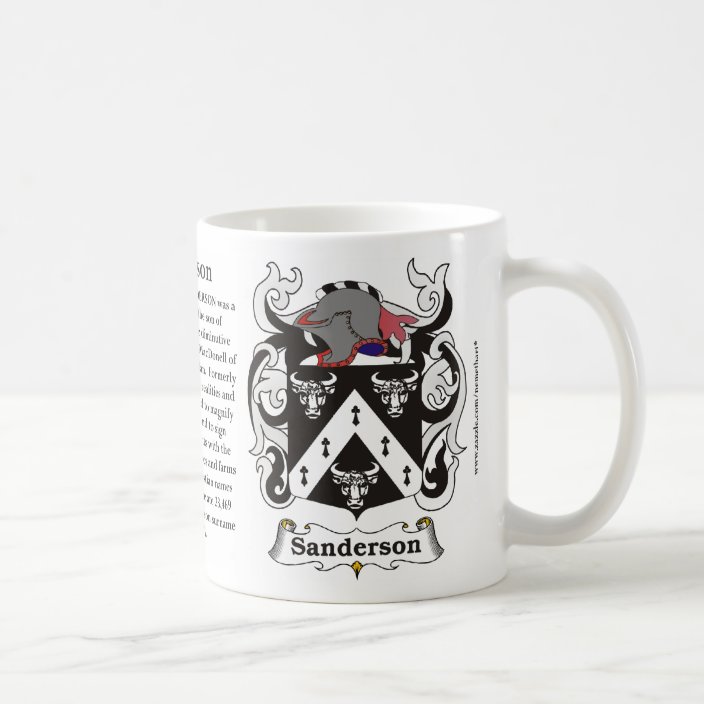 Sanderson Family Coat of Arms Mug | Zazzle.co.uk