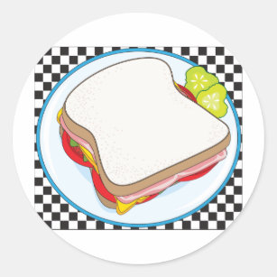 Sandwich Stickers & Labels | Zazzle UK