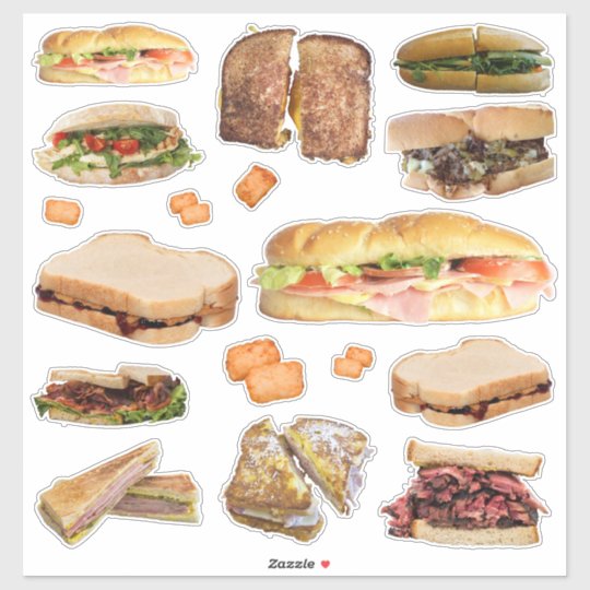 Sandwich Stickers | Zazzle.co.uk
