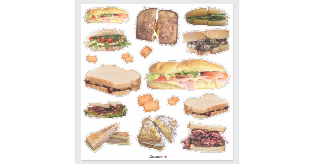 Sandwich Stickers | Zazzle