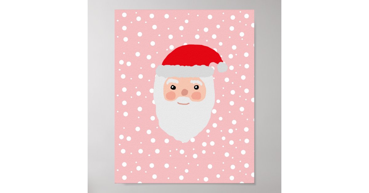 Santa Painting Jolly Illustration Art Poster | Zazzle
