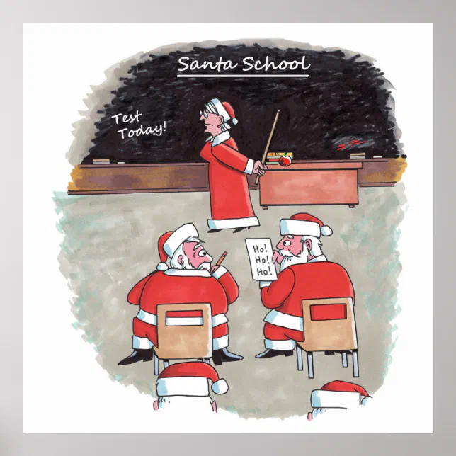 Santa Test matte poster | Zazzle