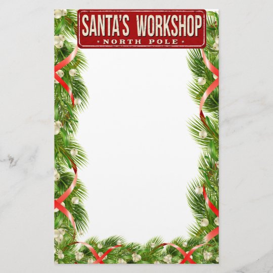 Santa's Workshop North Pole Stationery | Zazzle.co.uk