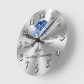 Sapphire 65th Wedding Anniversary Gift Ideas Clock | Zazzle