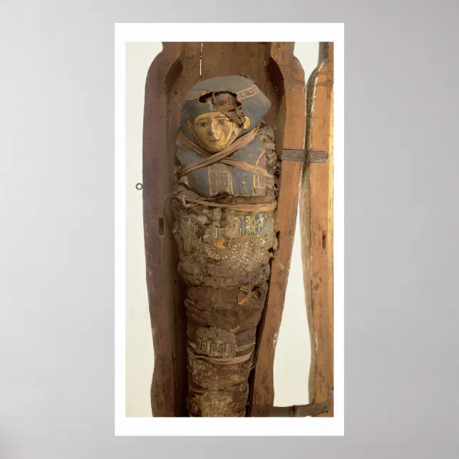 Sarcophagus and mummified body of Psametik I (664- Poster | Zazzle