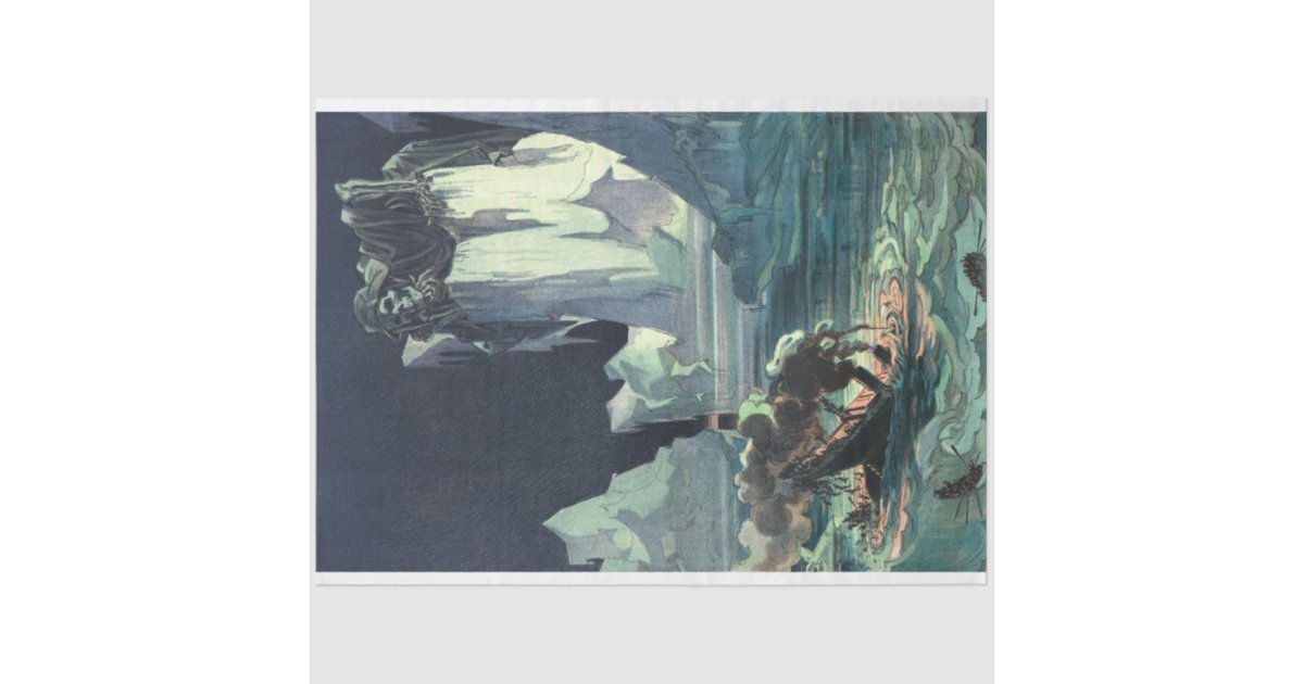 Sargasso Sea Grim Reaper & Sinking of Titanic Tissue Paper | Zazzle