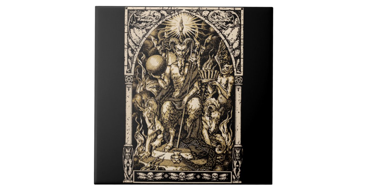Satan Enthroned Tile | Zazzle