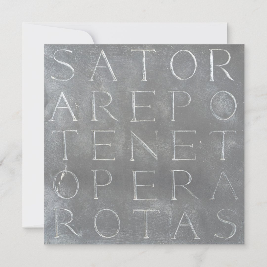Sator Rotas Square Card | Zazzle
