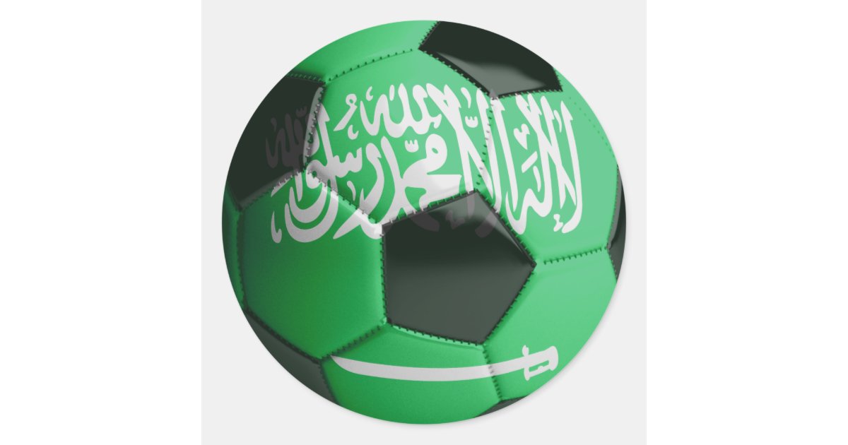 Saudi Arabia flag Soccer Ball Classic Round Sticker | Zazzle