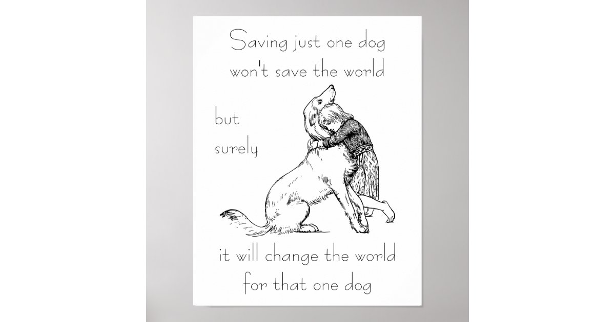 Save A Dog Pet Rescue Poster | Zazzle