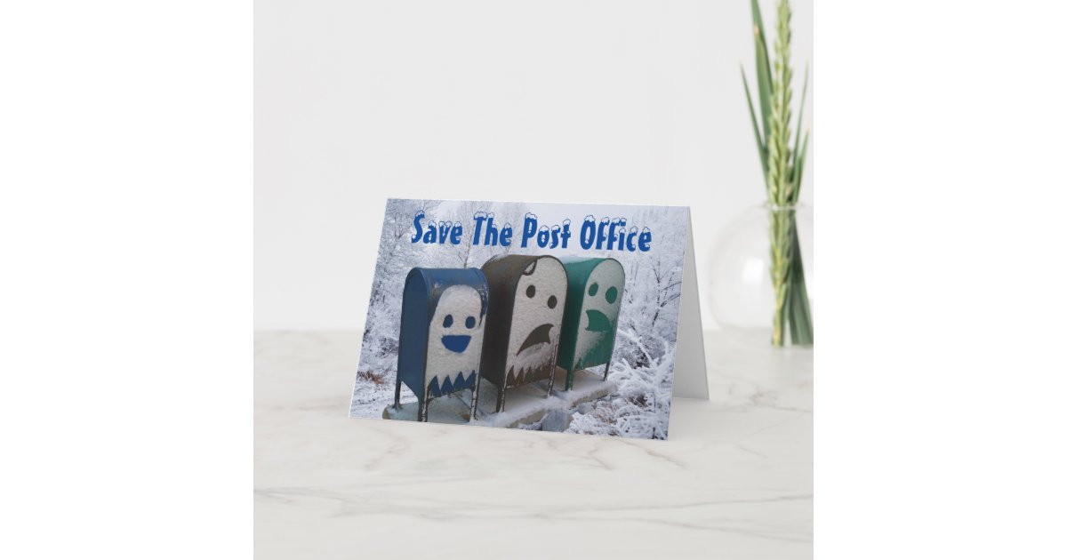 Save The Post Office Card | Zazzle