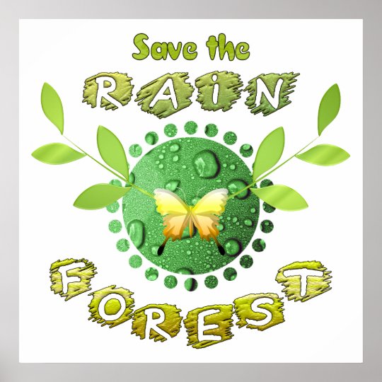 Save the Rainforest Poster | Zazzle.co.uk