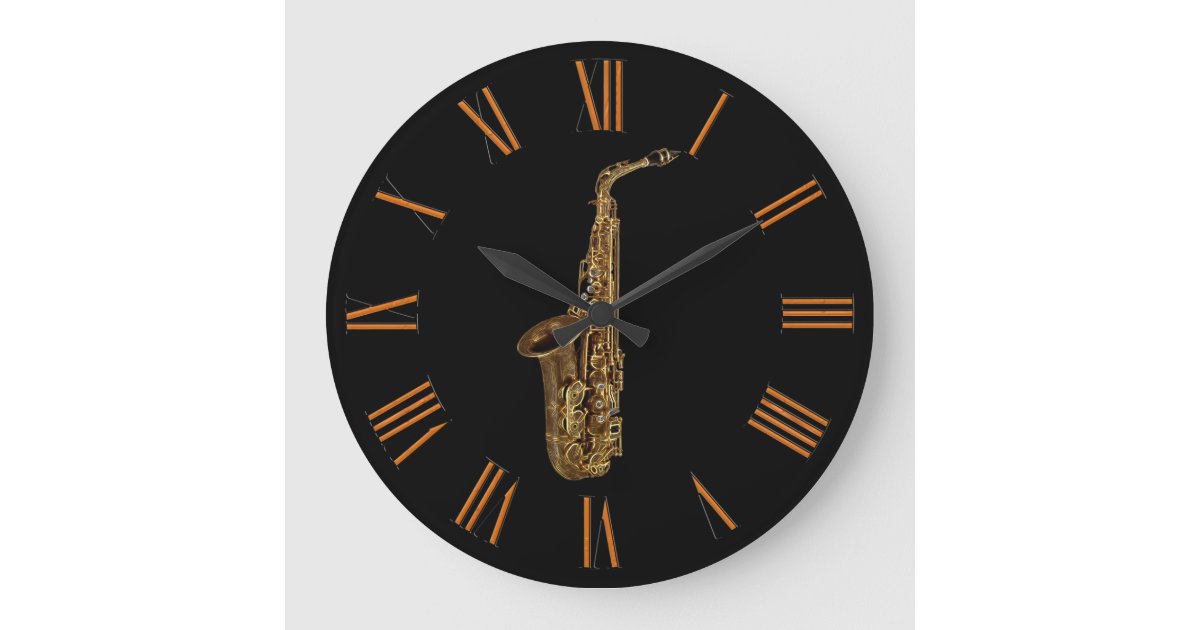 Saxophone Music-lover's Wall Clock | Zazzle