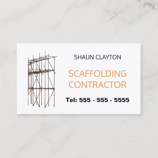 Scaffolding Contractor Business Card | Zazzle.co.uk