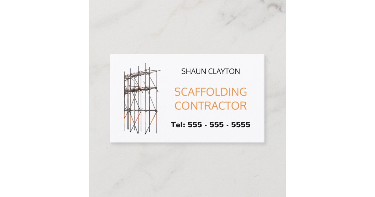 Scaffolding Contractor Business Card | Zazzle