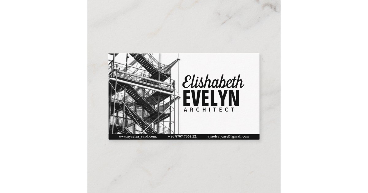 Scaffolding in Grayscale Photo Business Card | Zazzle