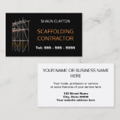 Scaffolding on black Business Card | Zazzle