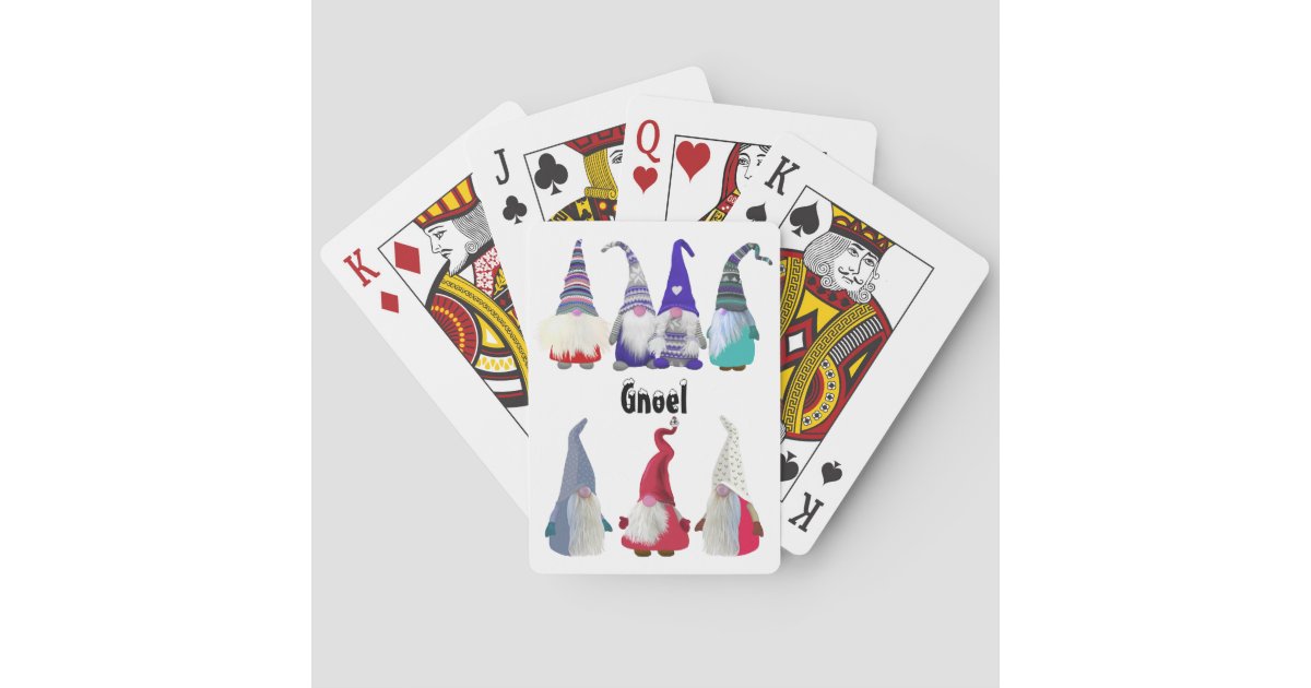 Scandi Gnome Classic Playing Cards | Zazzle