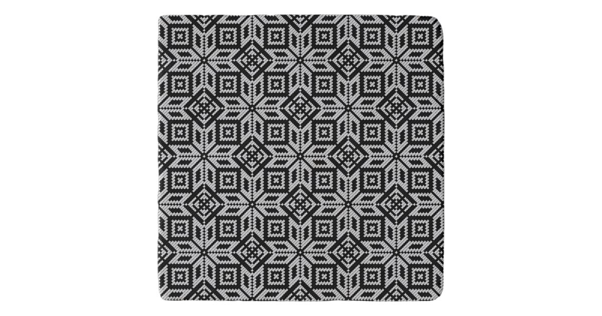 Scandinavian Selburose Christmas Pattern Trivet | Zazzle