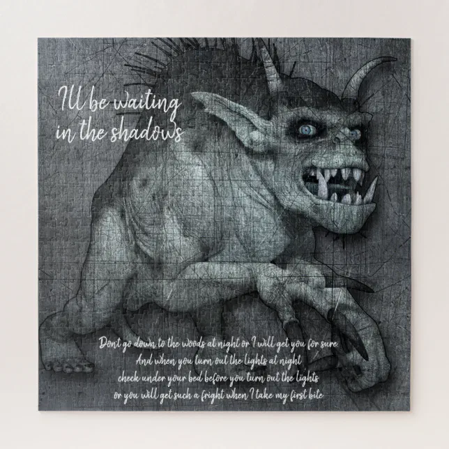 Scary Demon Monster Halloween Jigsaw Puzzle | Zazzle