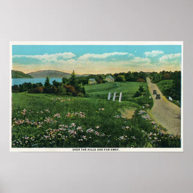 Scenic Country View, Over the Hills and Far Poster | Zazzle