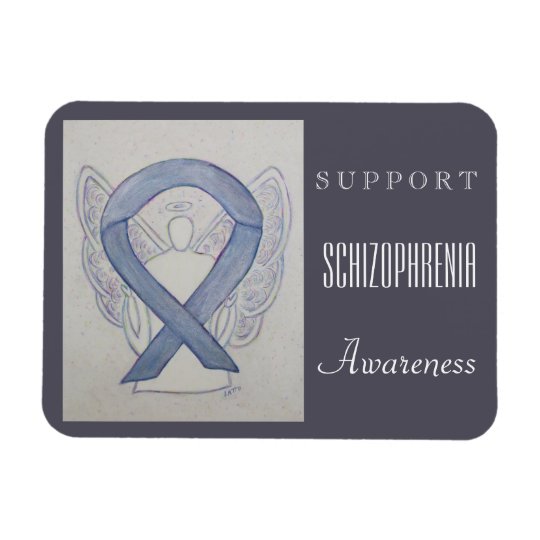 Schizophrenia Awareness Ribbon Angel Custom Magnet | Zazzle.co.uk