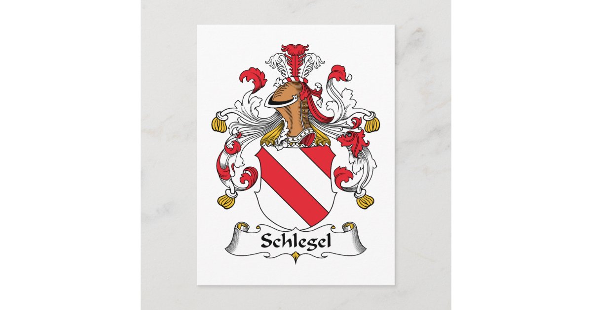 Schlegel Family Crest Postcard | Zazzle