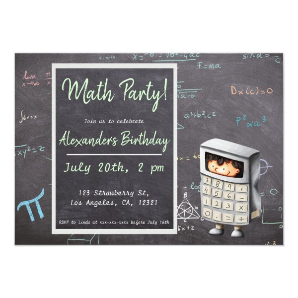 Math Invitations | Zazzle UK