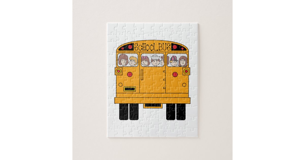 School Bus Rear Jigsaw Puzzle | Zazzle