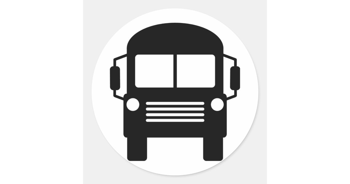 school bus sign classic round sticker | Zazzle