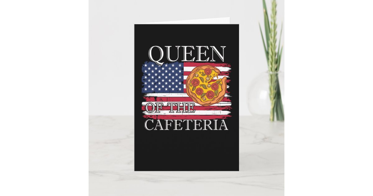 School Cafeteria Patriotic Lunch Lady Card | Zazzle