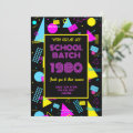 School Class Reunion Retro Classic 80's Style Invitation | Zazzle
