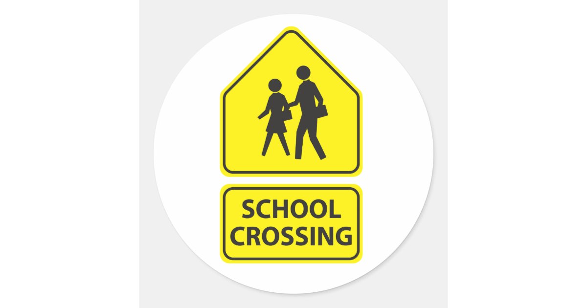 School Crossing Sign Stickers | Zazzle