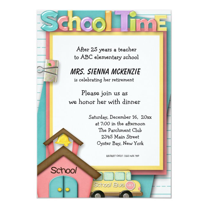 School Event Invitation | Zazzle.co.uk