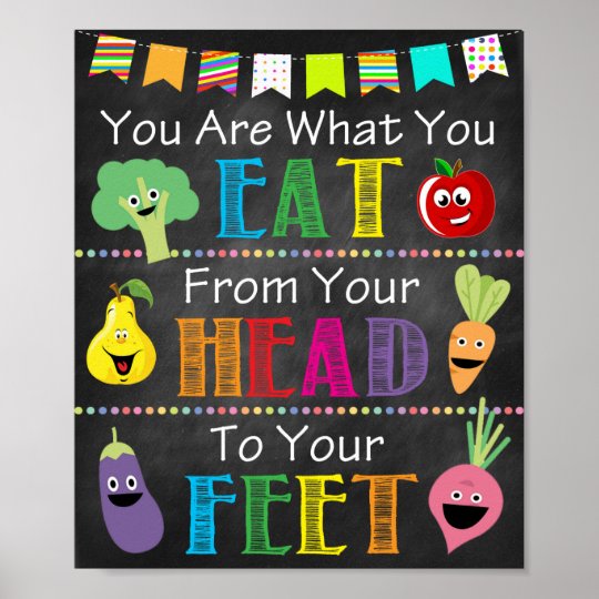 School Healthy Cafeteria Printable Poster | Zazzle.co.uk