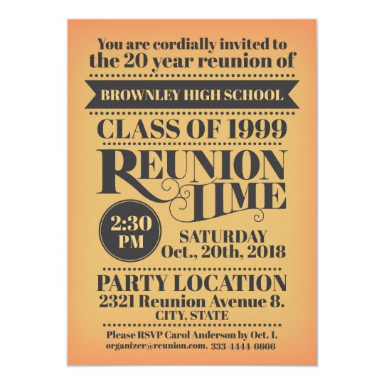 School reunion design. invitation | Zazzle.co.uk